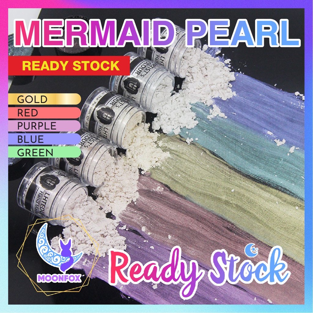 5 Color 5g/8g/12g Pot Mermaid Princess Pearl Pigment Mica Powder for ...