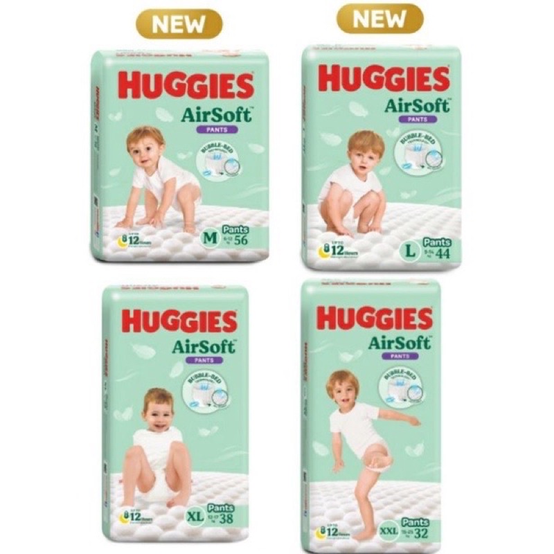 HUGGIES AIRSOFT PANTS M56/L44/XL38/XXL32 | Shopee Malaysia