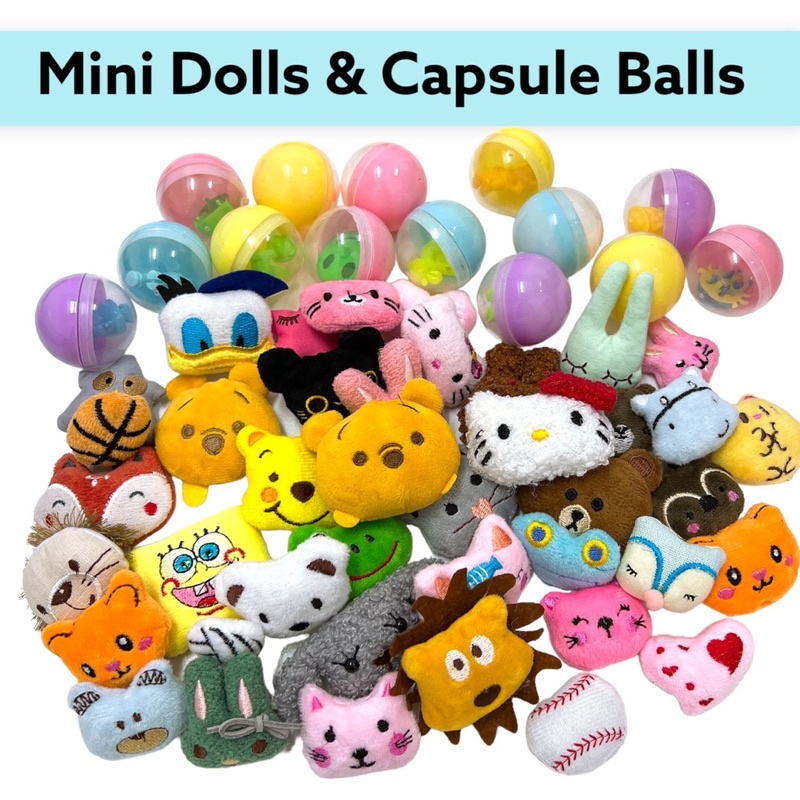 Add On Random Pick Mini Dolls & Capsule Balls for Kids Claw Machine toy ...