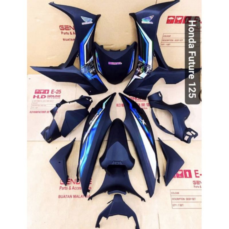 COVERSET HONDA 125 future/wave125 future/honda wave/Matt black/Matt ...