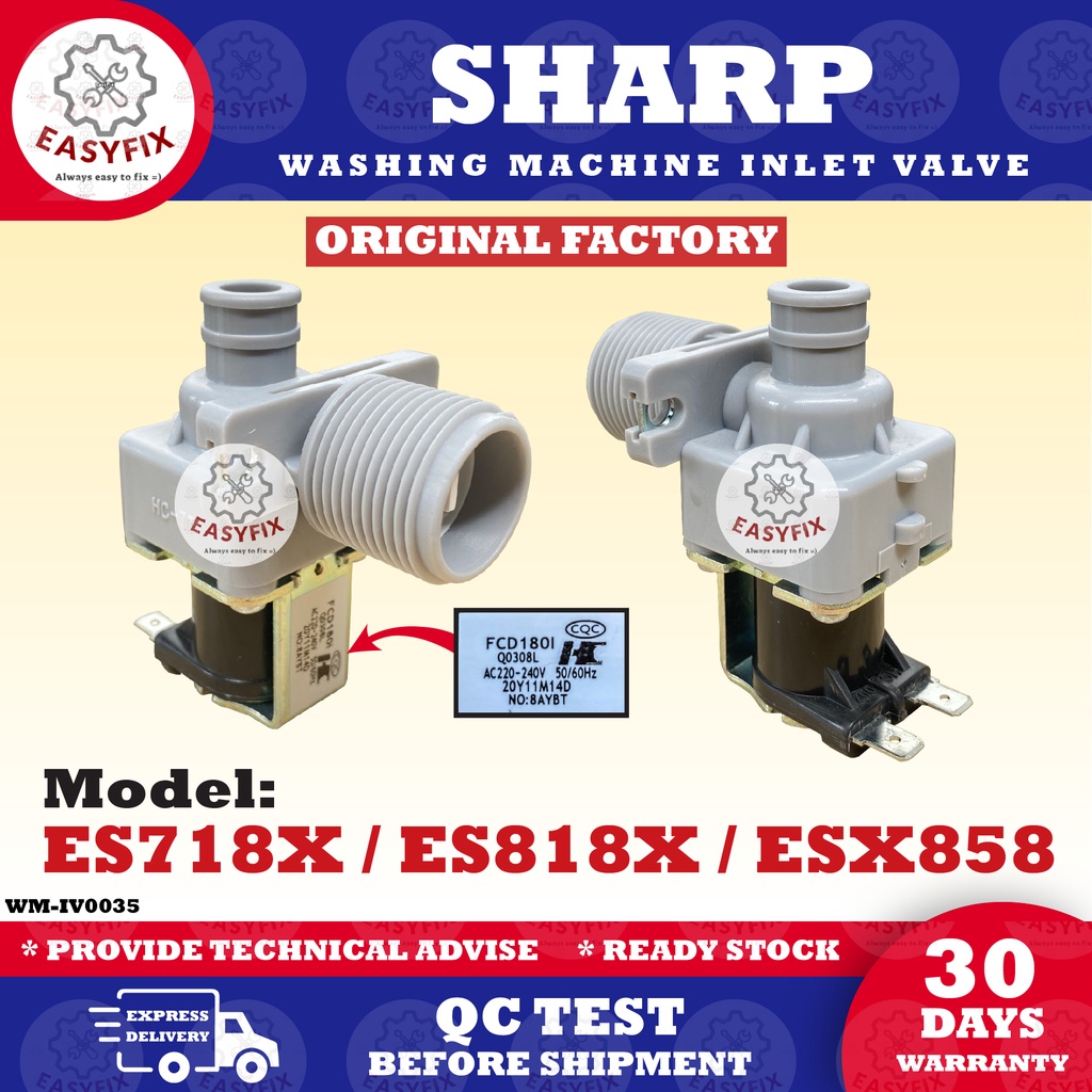 (ORIGINAL) ES718X / ES818X / ESX858 SHARP WASHING MACHINE WATER INLET ...