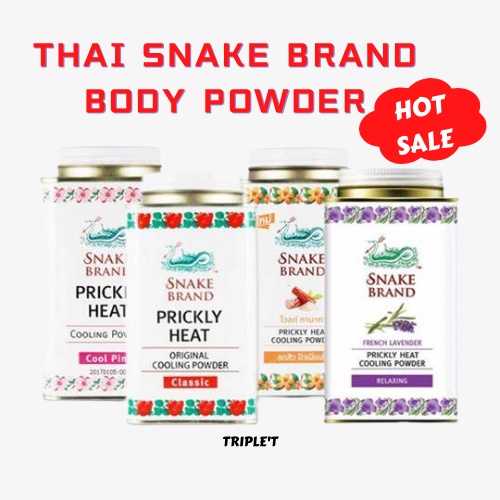 THAI SNAKE BRAND PRICKLY HEAT COOLING POWDER_READY STOCK_COOLING POWDER ...
