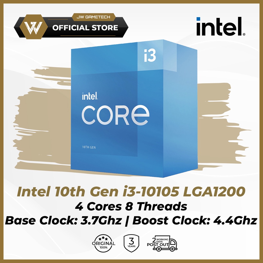 Intel 10th Gen i3-10105 LGA1200 Processor - 4 Cores 8 Threads | Base 3 ...