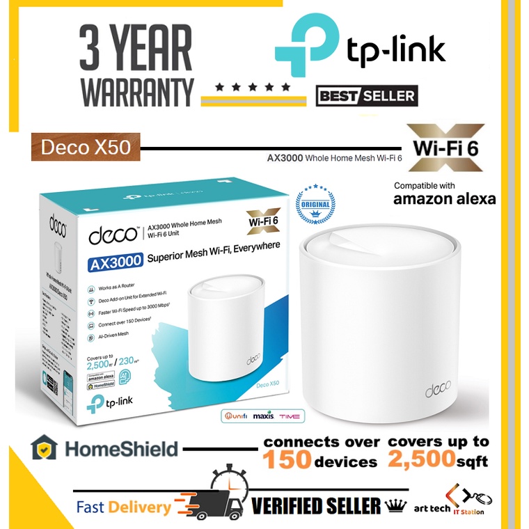TP Link Deco X10 AX1500 Whole Home Mesh WiFi-6 / Deco X50 AX3000 Mesh ...