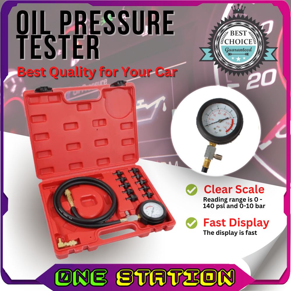 13Pcs Oil Pressure Tester Engine Oil Pressure Gauge Set Auto Repair ...
