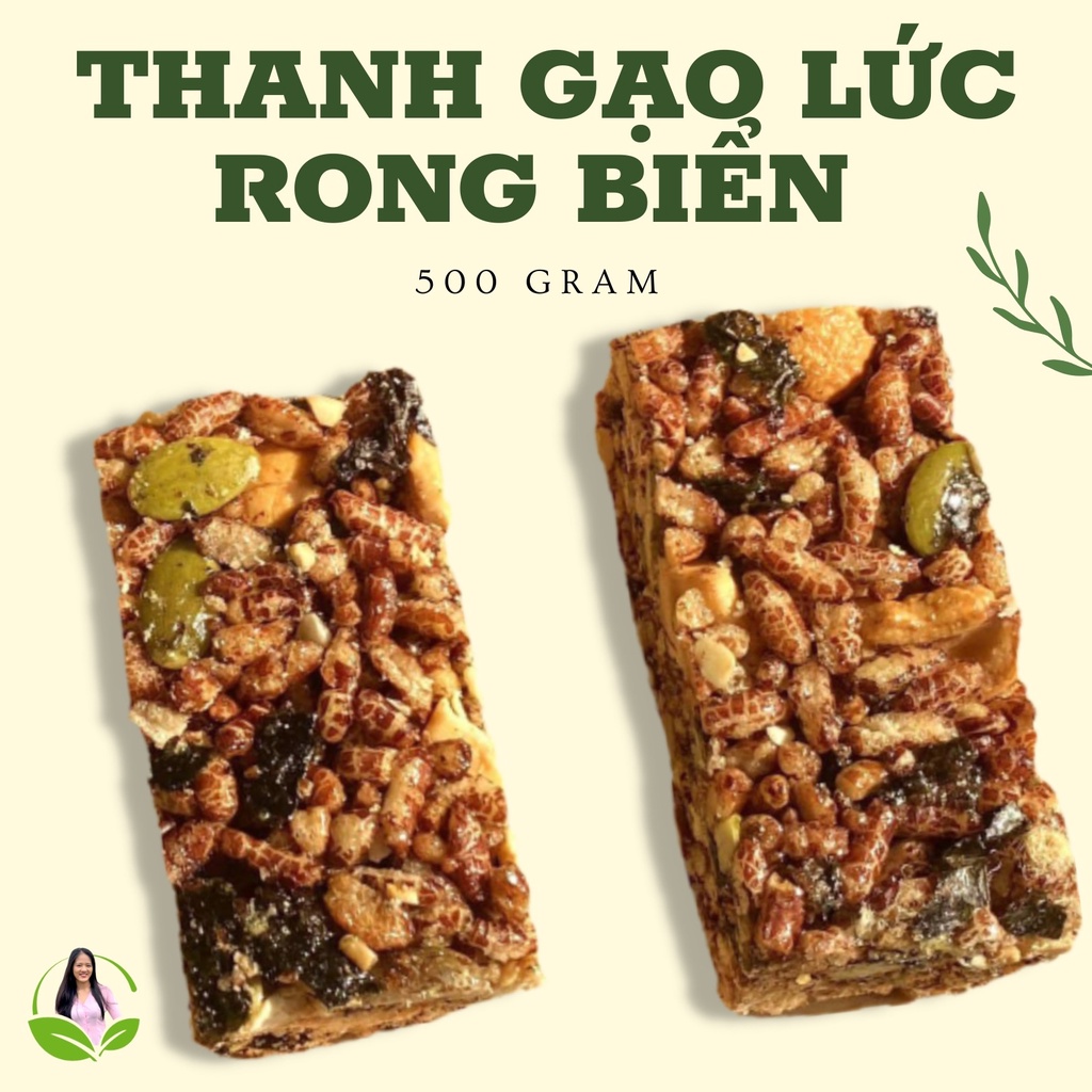 Seaweed brown rice granola bar mixed with nutritious seeds for weight ...