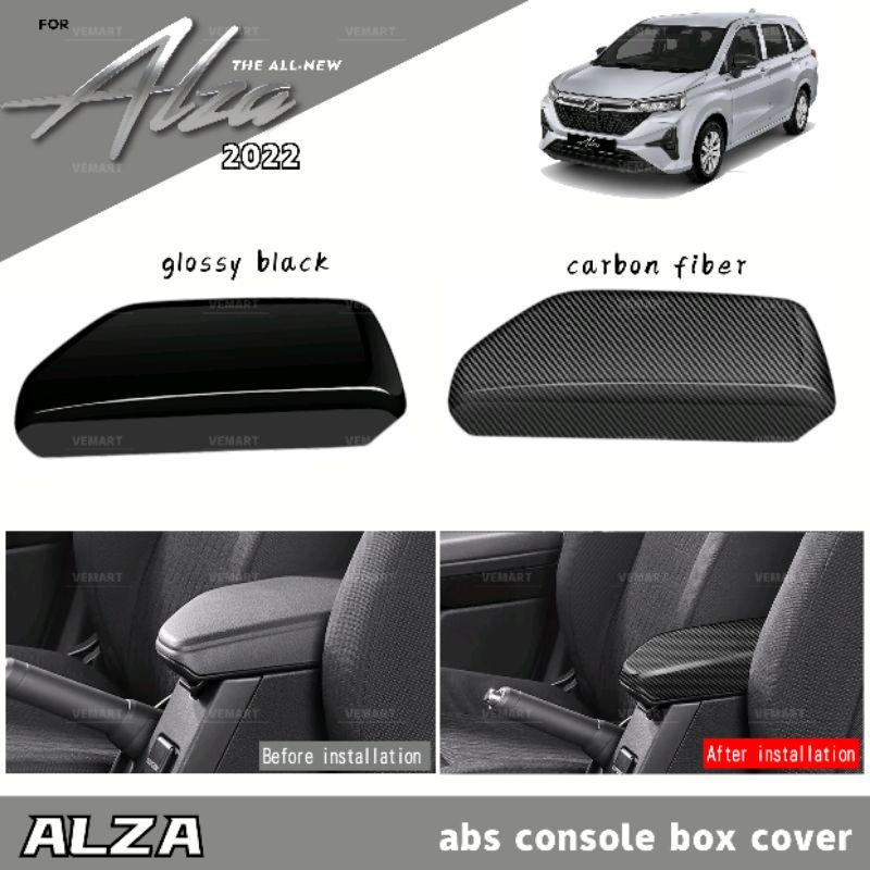 Vemart Perodua alza new facelift 2022 var arm rest Console Box frame ...