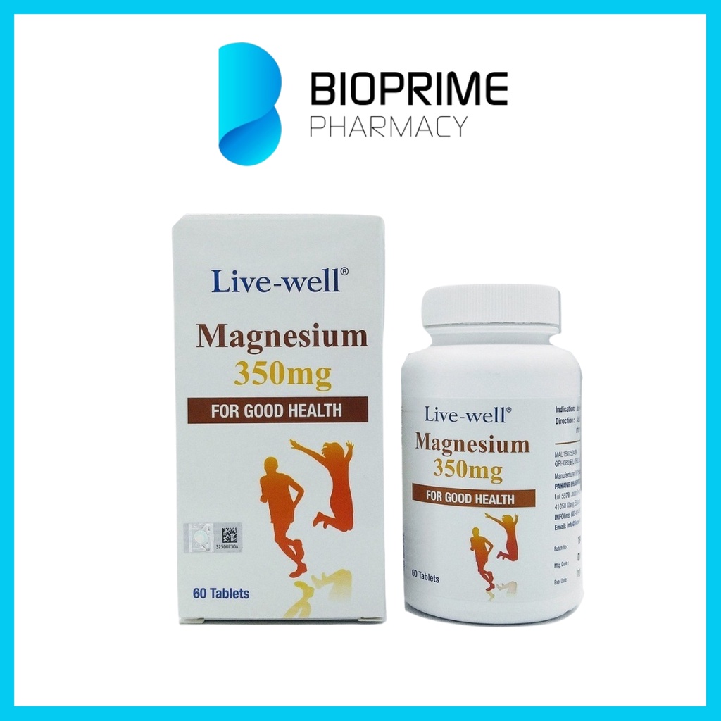 Live well magnesium 350mg Tablets 60's | Shopee Malaysia