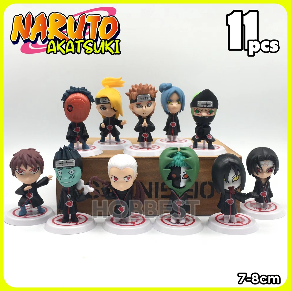 Naruto Action Figure: AKATSUKI set Miniature Cake Topper Display Toys ...