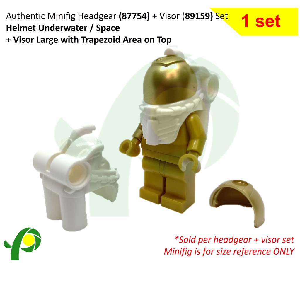 LEGO Minifigure Headgear Helmet Underwater / Space 87754 + Visor 89159 ...