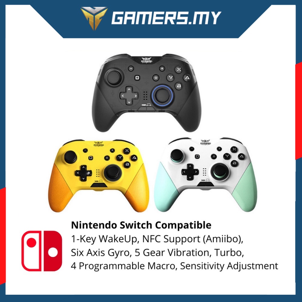 MOBAPAD Pro Controller Bluetooth Gamepad - Wake Up 6 Axis Gyro Turbo NFC for Nintendo Switch ...