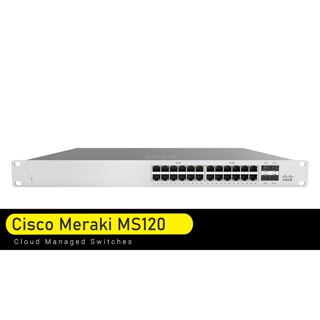 Cisco Meraki MS120 Series 8 24 48 Port 1G L2 Cloud Managed 4 Gigabit ...