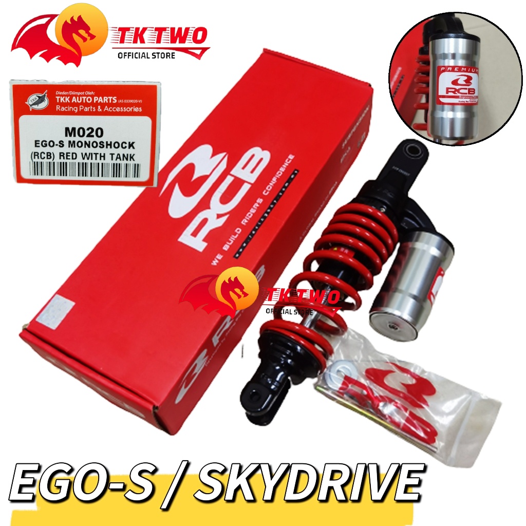 (M020) RCB MONOSHOCK WITH TANK EGO S / SKYDRIVE MB2 SERIES 305MM (RED ...