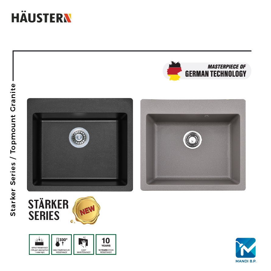 Haustern Starker Series Topmount Granite Sink Single Bowl (Starker ...