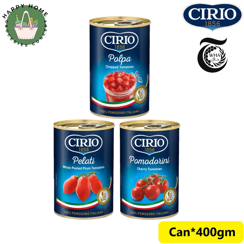 Cirio 1856 Italiano Pomodorini Cherry Tomatoes/Pelati Whole Peeled Plum ...
