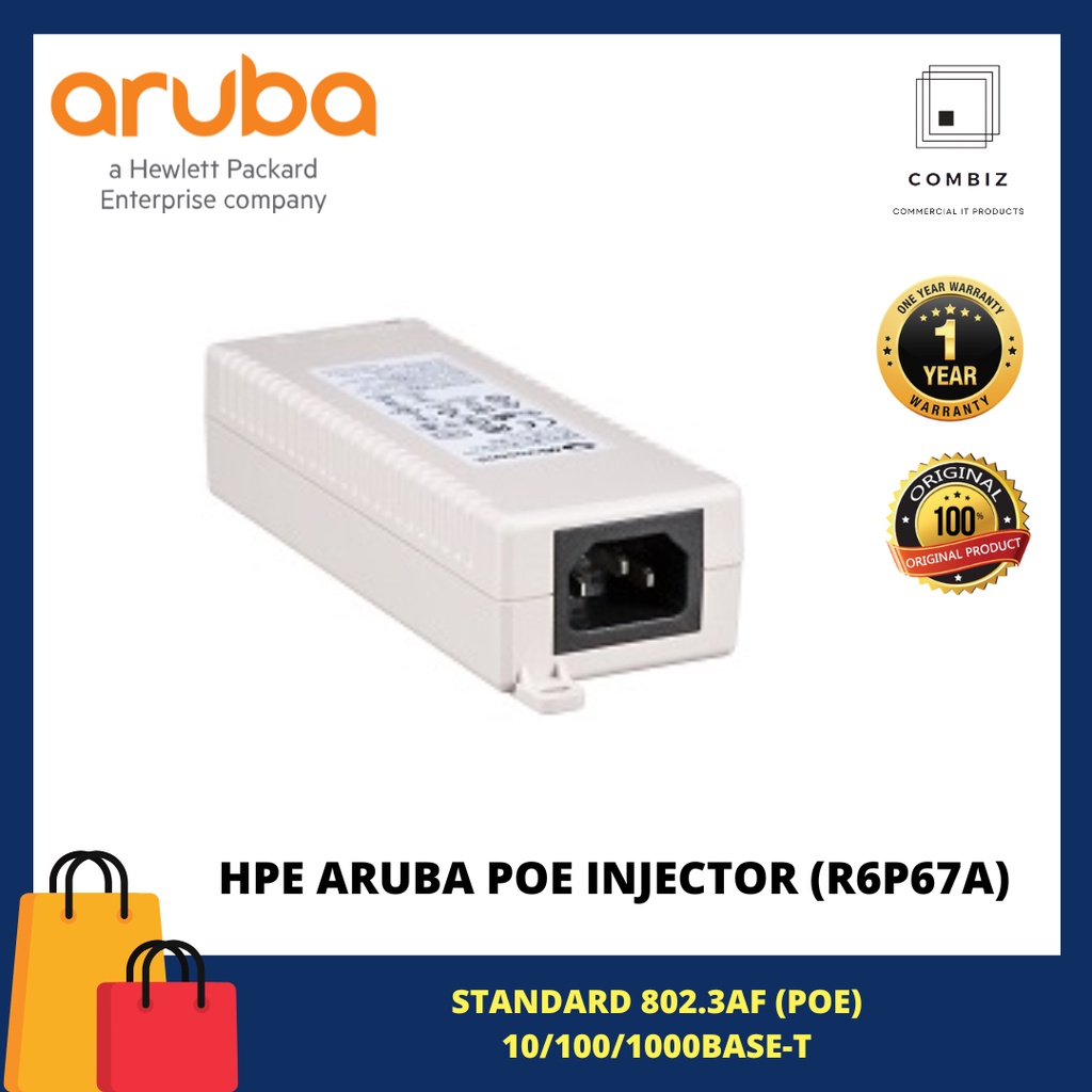 ARUBA AP-POE-ATSR 1P SR 802.3AT 30W MIDSPAN ( R6P67A ) | Shopee Malaysia