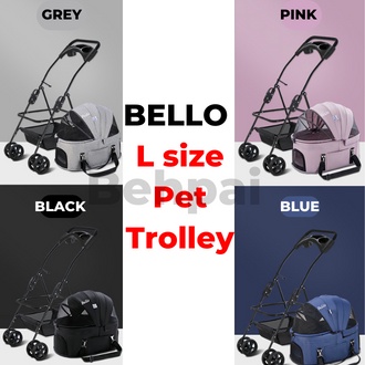 BELLO L size Detachable 2 in 1 Pet Stroller Trolley Carrier Bag Pet ...