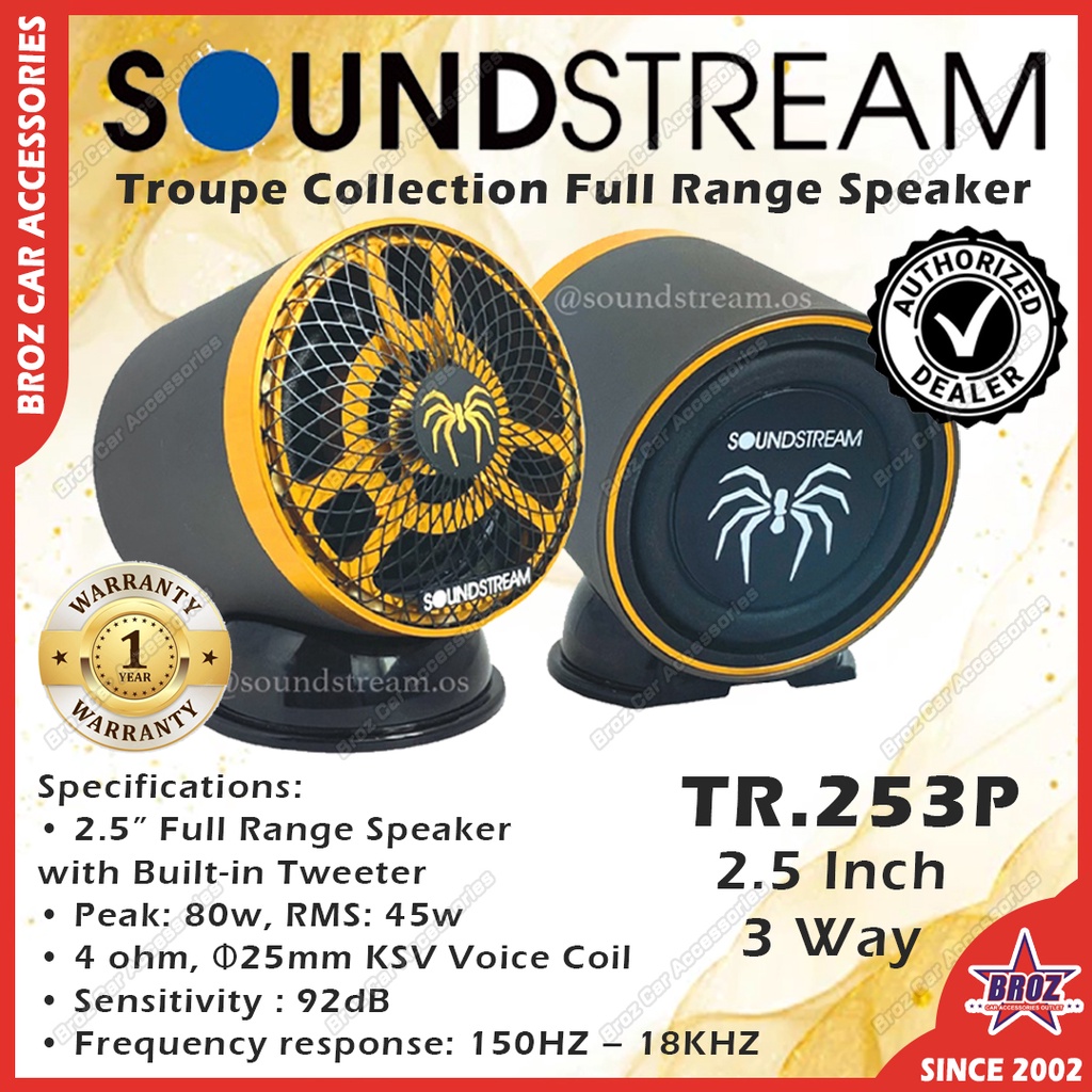 Soundstream Troupe Collection Full Range Speaker Kereta Kecil Dashboard ...