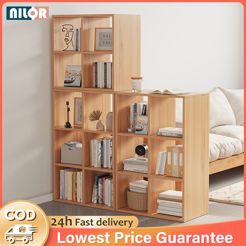 4 Tier Wooden Multipurpose BookShelf / Rak Buku Kabinet Buku Book ...