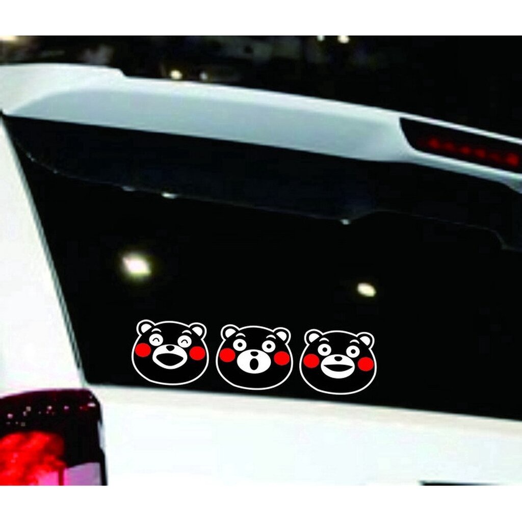 Kumamon car sticker Bear Line Up 3 Heads-decal | Shopee Malaysia