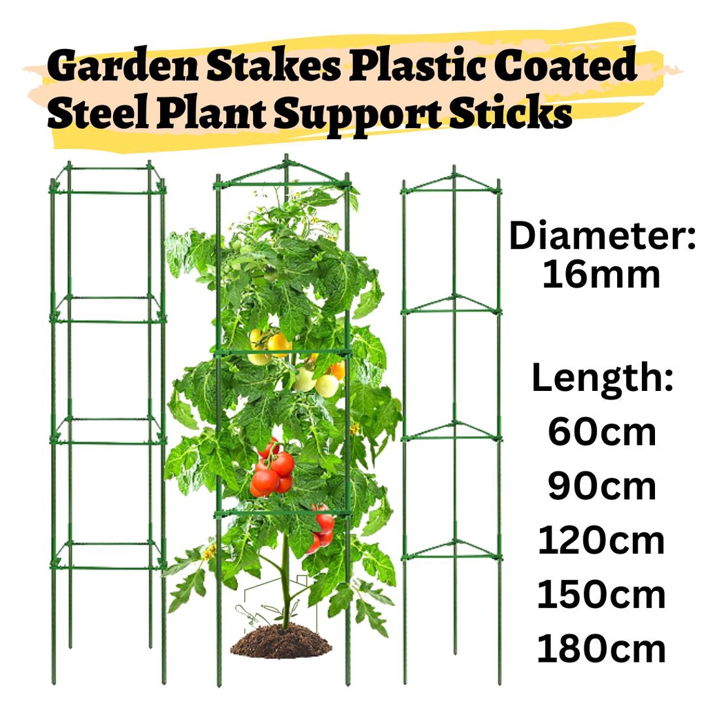 Garden Stakes Plant Support Sticks 16mm | Plant Cage for Vertical ...