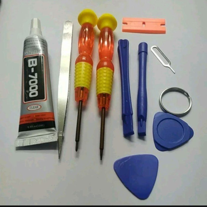 Lcd OPENING SCREWDRIVER CASING SET 10 IN 1 PLUS B7000 GLUE 15 ML ...