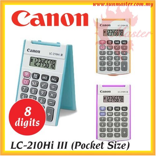 Canon LC-210Hi III Pocket Calculator | Canon Calculator LC210 Hi III (8 ...