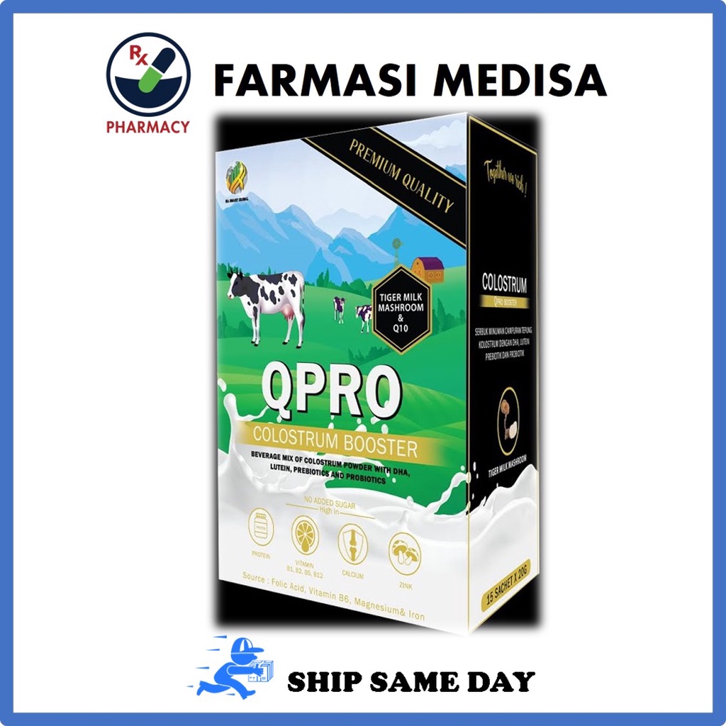(SHIP SAME DAY) Colostrum Booster QPRO Tiger Milk Mushroom & Q10 HA Smart Global beverage ...