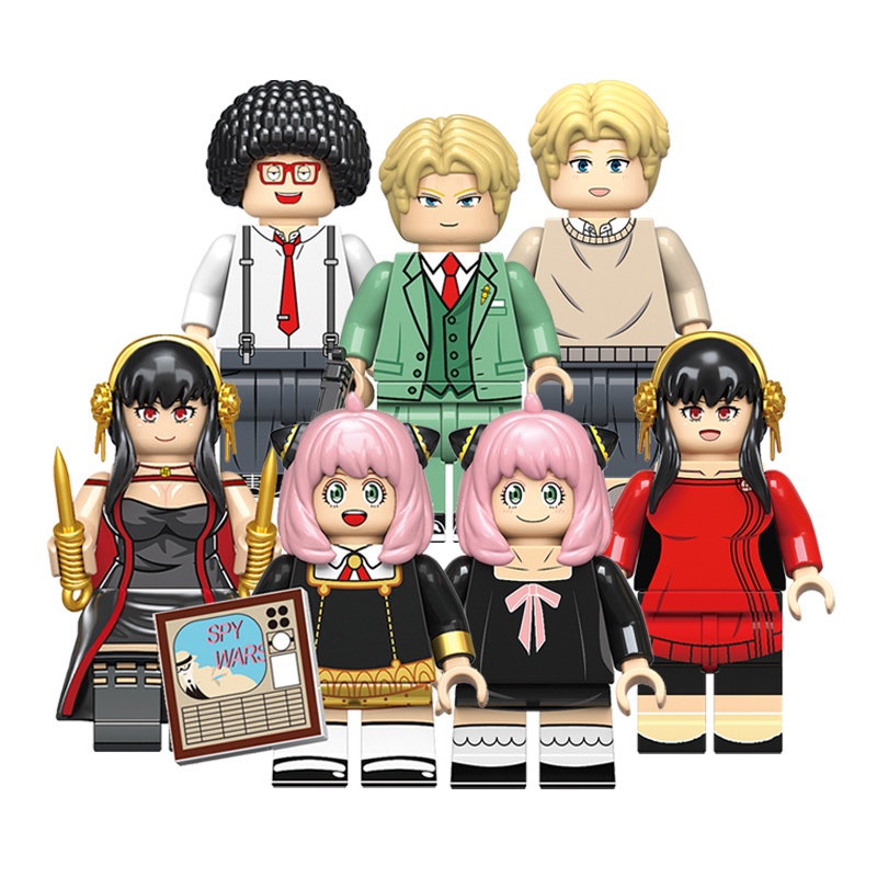 Cartoon Anya Yor Forger Spyfamily Figures Mini Dolls Franky Building ...