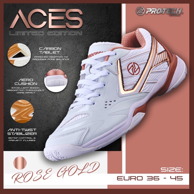 Protech Aces Badminton Shoes (Limited Edition / Ready Stock) | Shopee ...