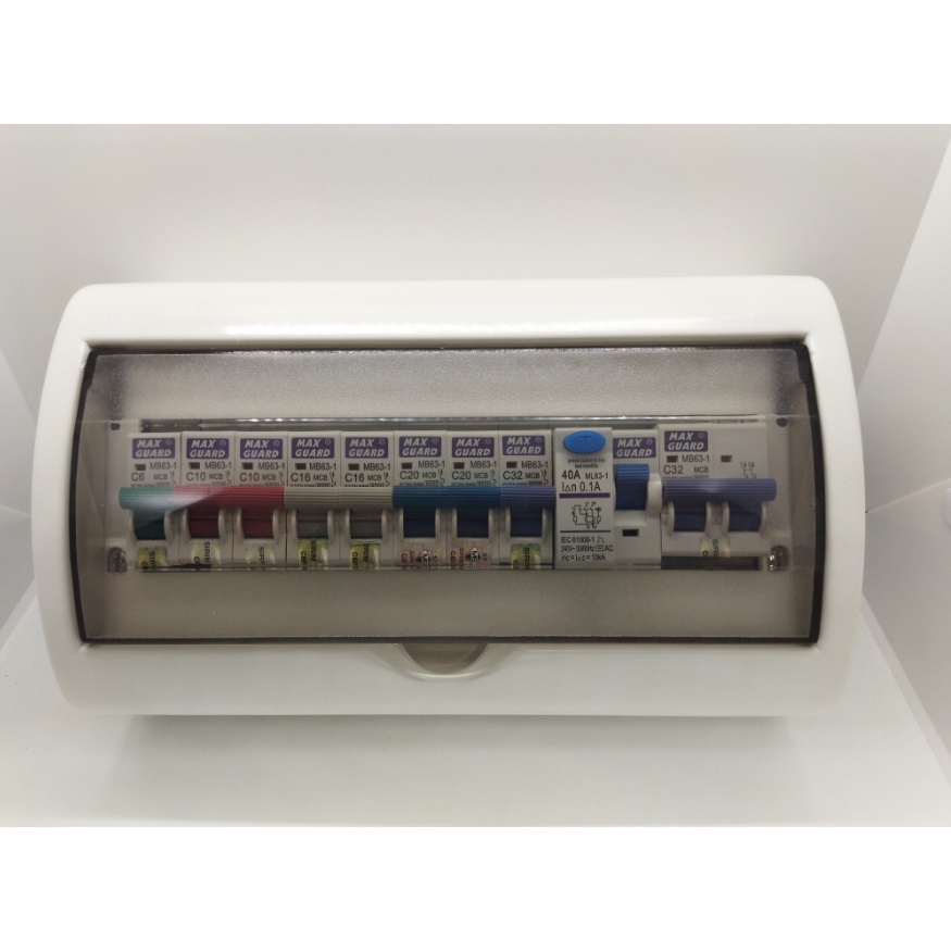 (8 MCB) MAXGUARD DB 12 Way 40A Complete Set With 32A MCB Main Switch ...