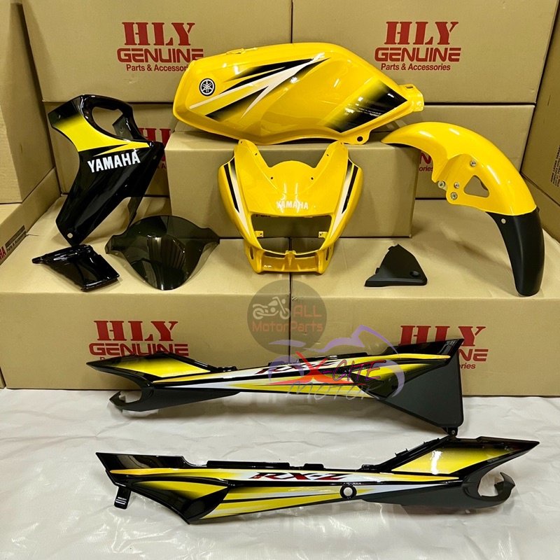 🔥 RXZ 5PV CATALYZER CATAL BODY YELLOW KUNING [RCY4] COVER SET COVERSET ...