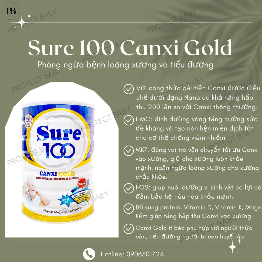 Sure Milk 100 Calcium Gold 900g | Shopee Malaysia