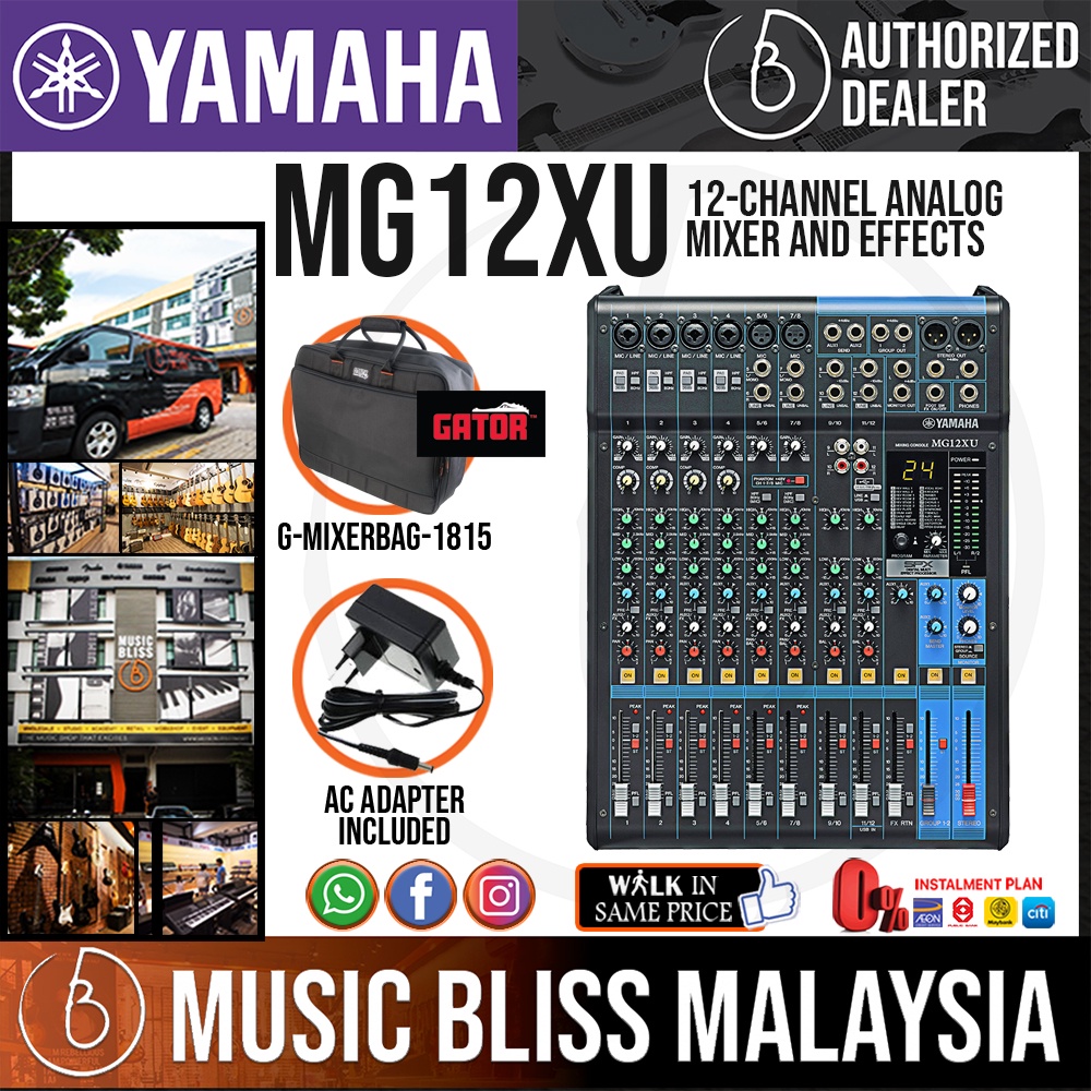 Yamaha MG12XU 12-Channel Mixer and Effects (MG 12XU) | Shopee Malaysia