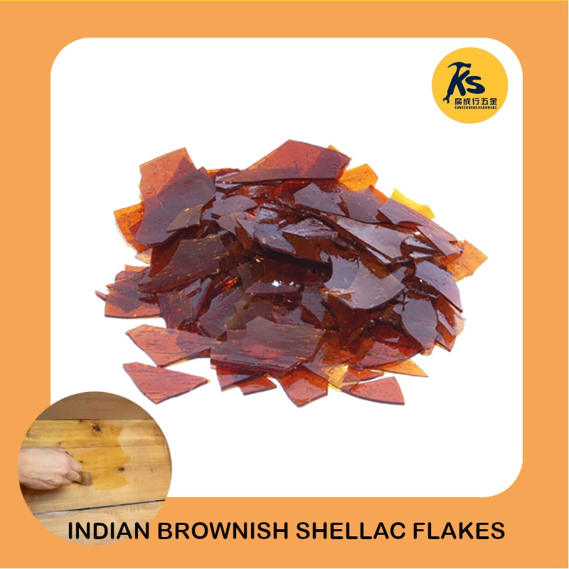 Indian Brownish Shellac Flakes For Furniture Varnish (Dilute with Methylated Spirit) | Shopee ...