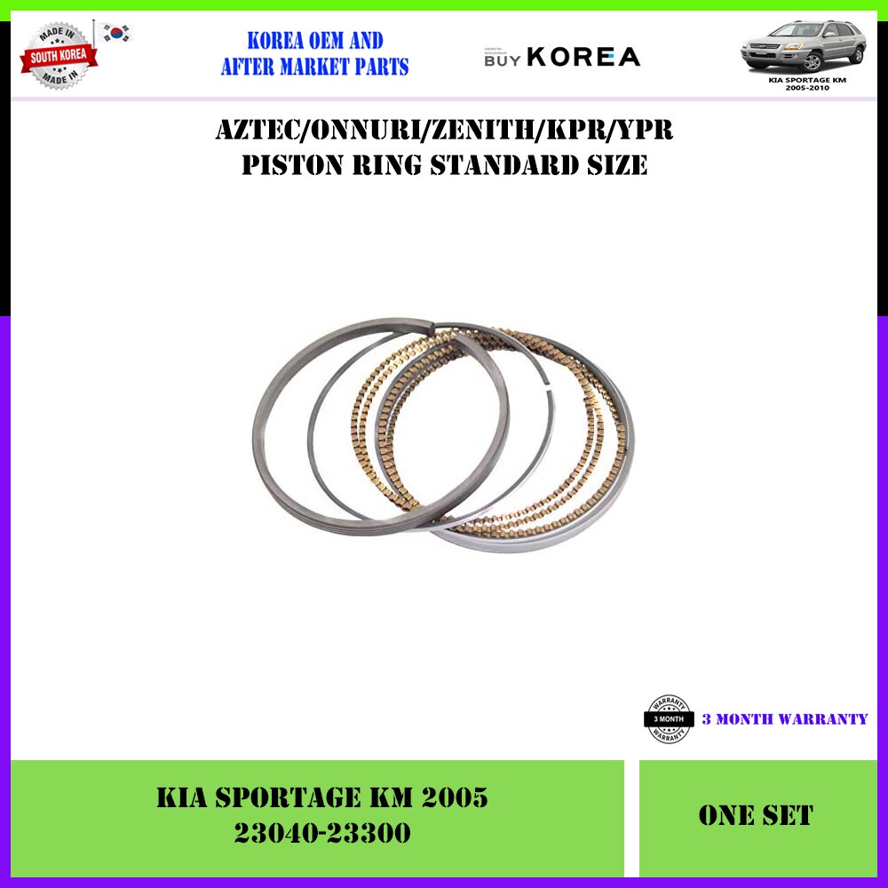 Kia Sportage KM 2005-10 Korea Aftermarket Piston Ring Set Standard Size ...