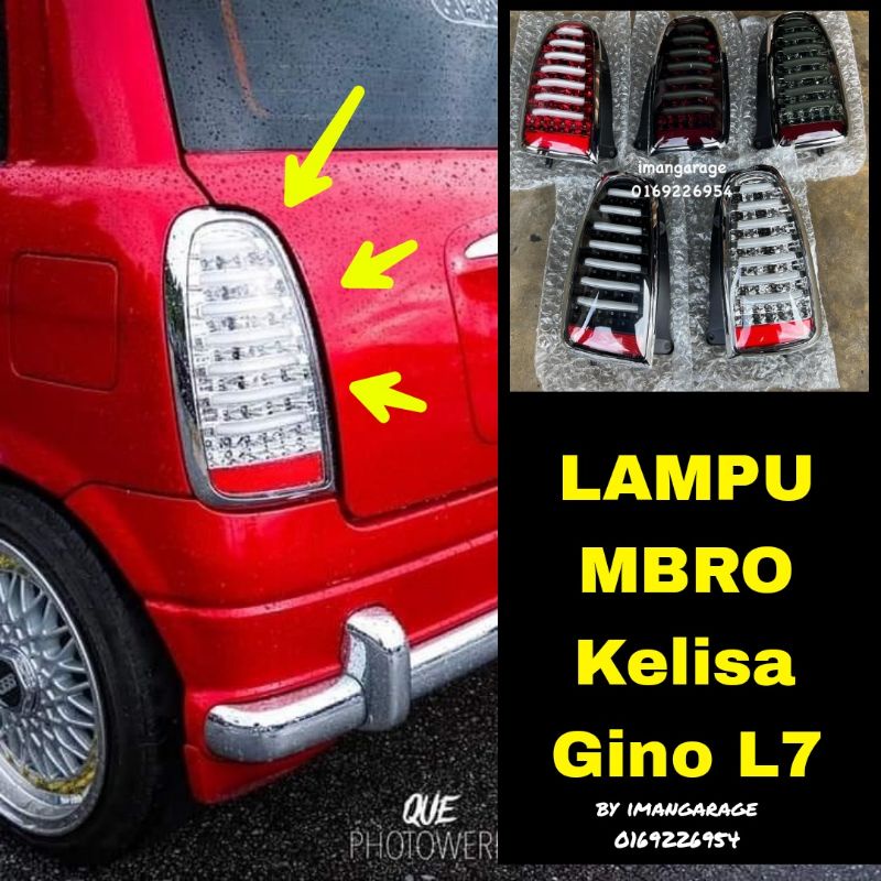 Perodua Kelisa Daihatsu Mira Gino L700 Led Tail Lamp With 2 signal function/Lampu Belakang ...