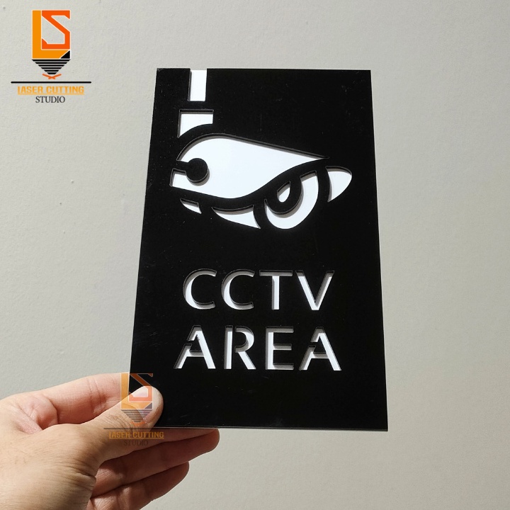 Cctv Sign Acrylic CCTV Area Sign | Shopee Malaysia
