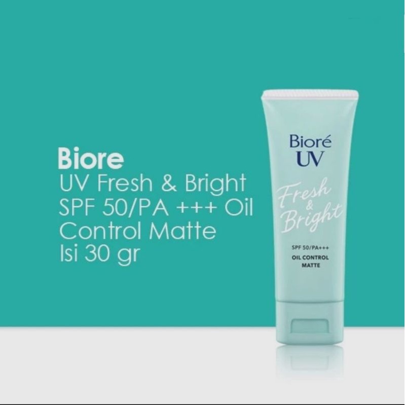 Biore UV Fresh & Bright SPF50 OIL CONTROL MATT-30gr Sunscreen Sunblock ...