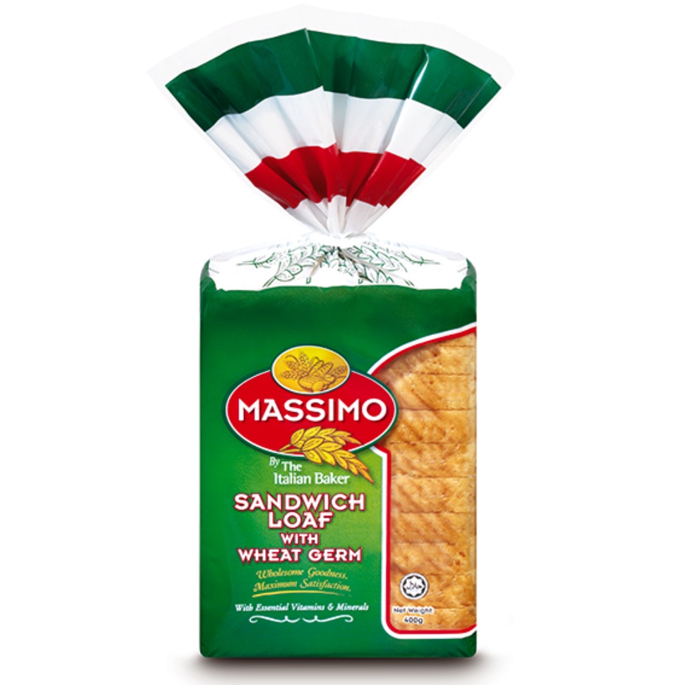 Massimo Sandwich Loaf with Wheat Germ (400g) | Shopee Malaysia