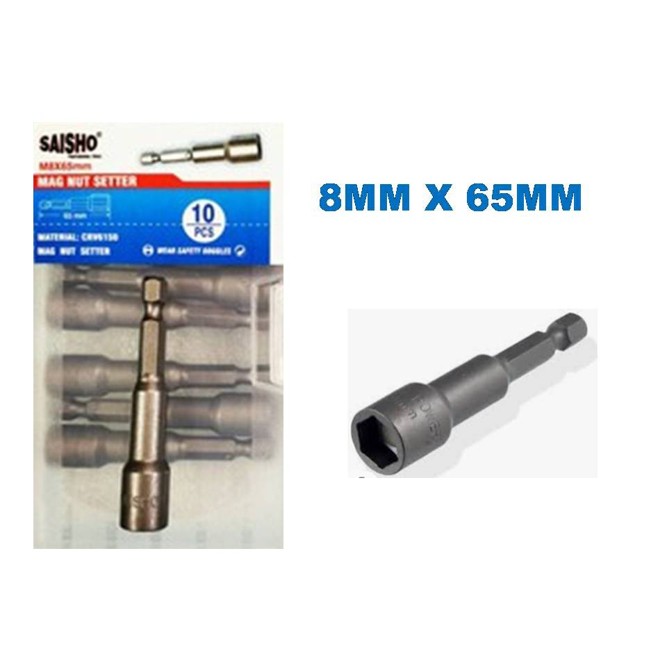 [100% ORIGINAL TAIWAN] SAISHO 8MM X 65MM NUT SETTER BOLT AND NUT/pcs ...