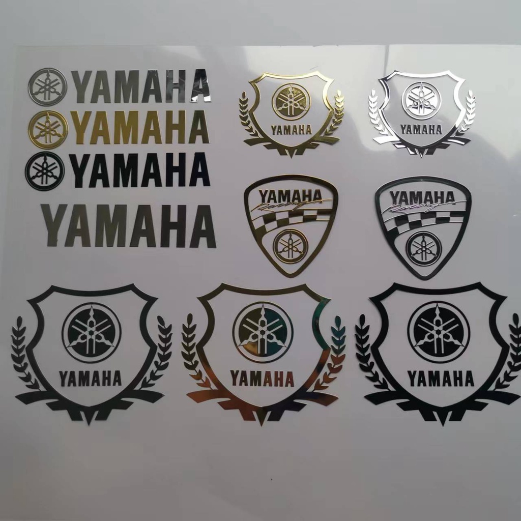 Yamaha metal sticker metallic decal emblem for motorcycle helmet ...