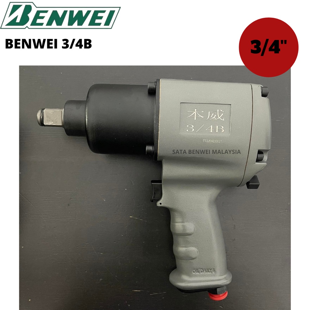 BENWEI 3/4B 3/4'' IMPACT WRENCH 1200N.M / GUN BUKA TAYAR / AIR IMPACT WRENCH / LORRY AIR GUN ...