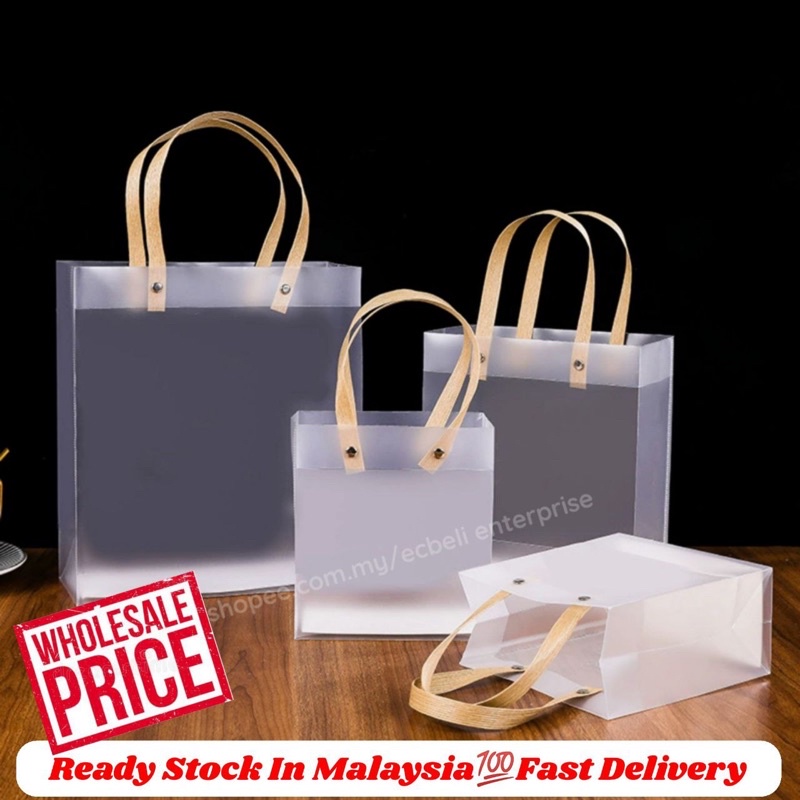 Frosted PP Tote Bag PVC Doorgift Bag Gift Bag Goodies Bag Wedding Beg ...