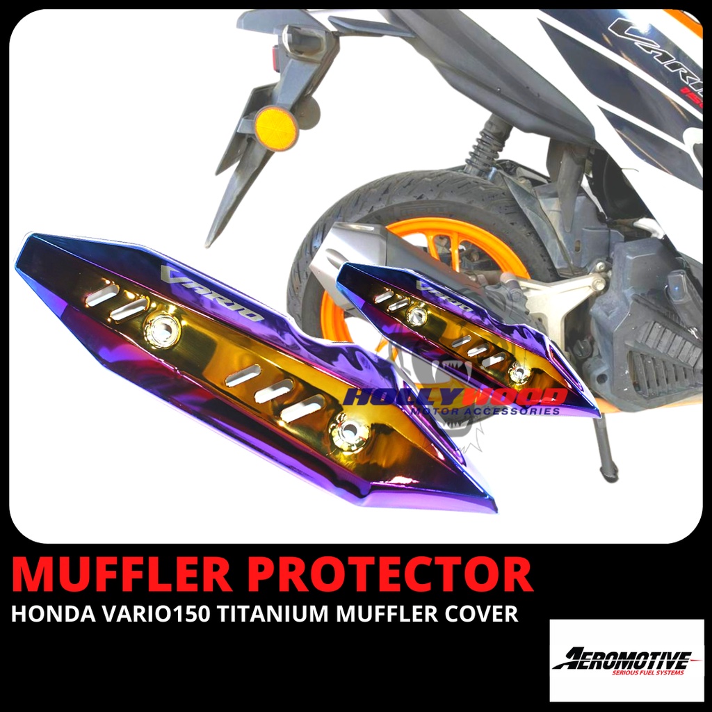 VARIO125 VARIO150 EXHAUST COVER TITANIUM STAINLESS STEEL MUFFLER ...