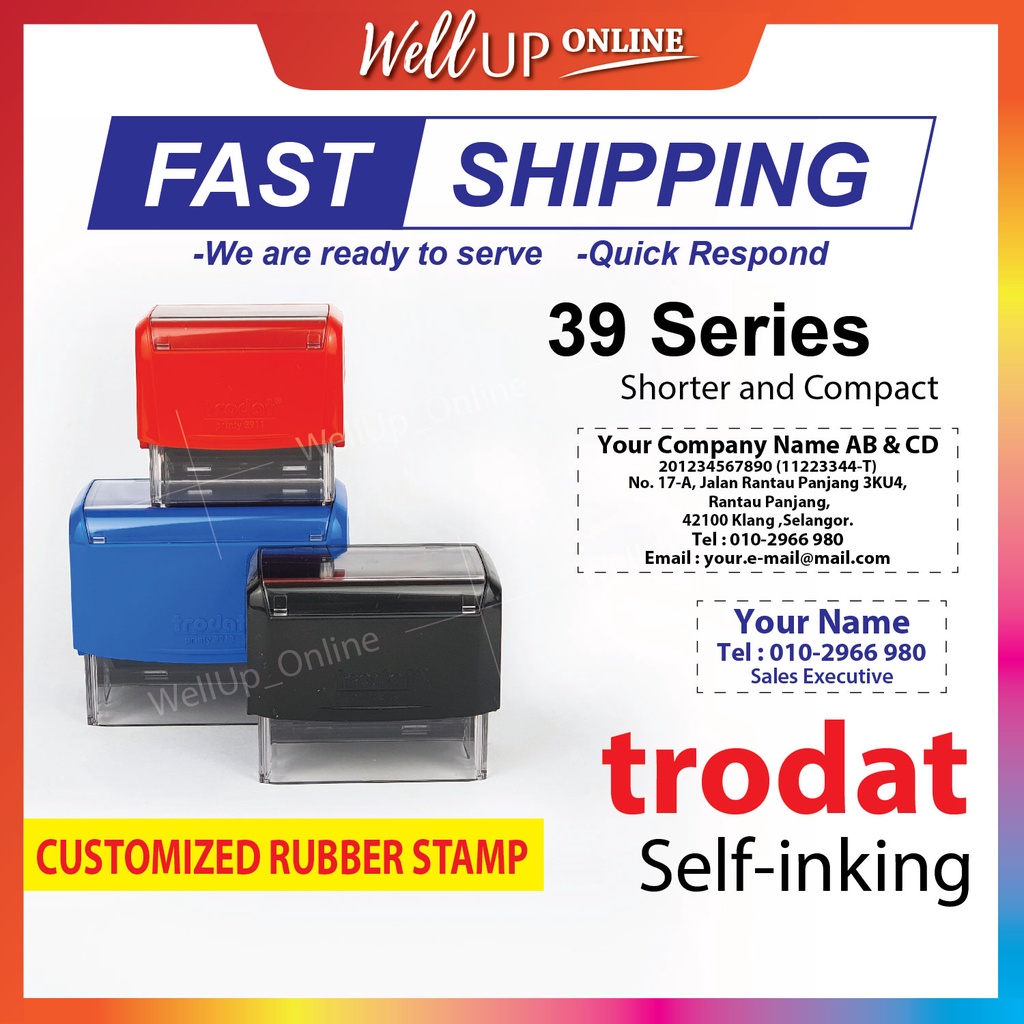 Rubber Stamp Customize/Cop Jururawat/Cop Syarikat/Chop Company - Trodat ...