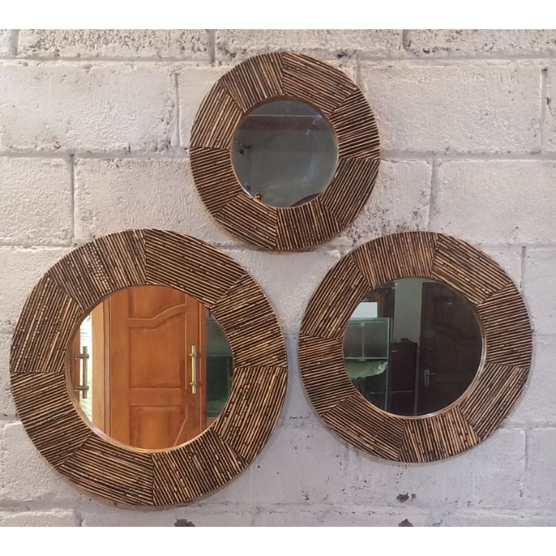 Rattan Mirror Aesthetic Mirror Aesthetic Mirror Wall Mirror Round ...