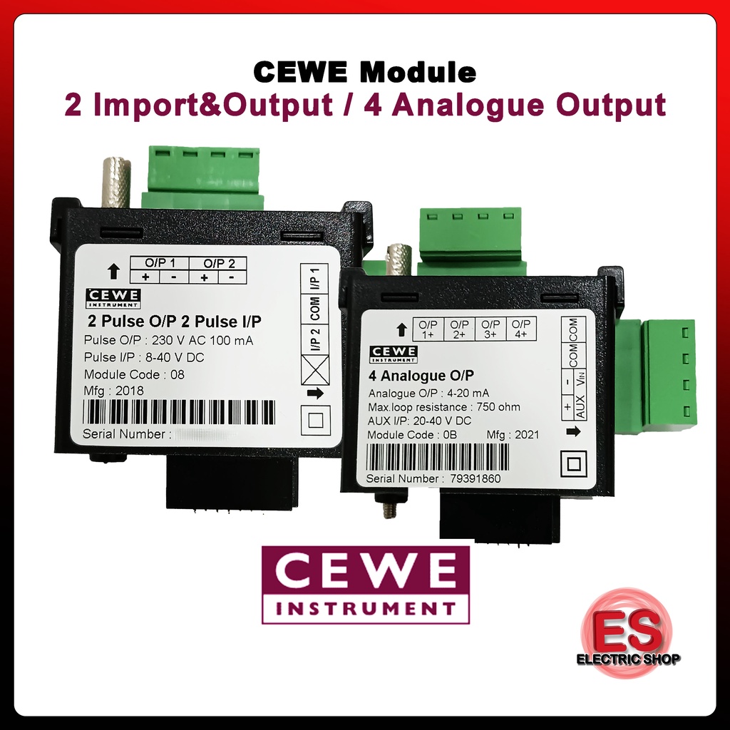 CEWE 4x Analogue Module 4-20mA /Pulse I/O Module, Input 1&2:8-40VDC ...
