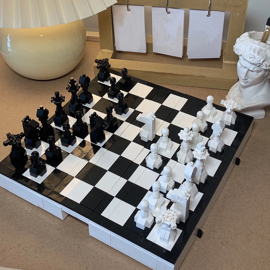 Chess Set Micro Building Blocks Toys Adults Game Flying Chess Folding ...