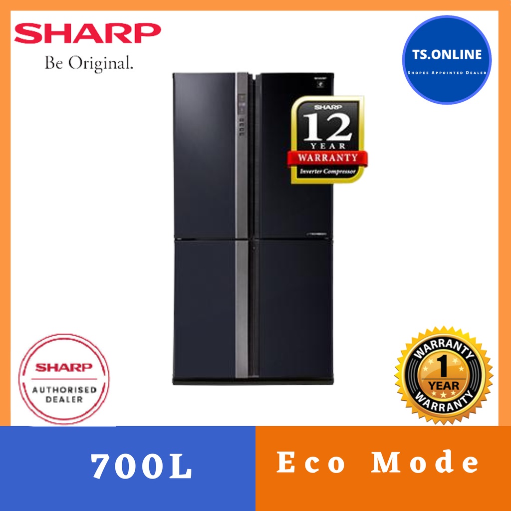(FREE SHIPPING) SHARP Multi Door 700L Avance Refrigerator -SJF858VMBK ...